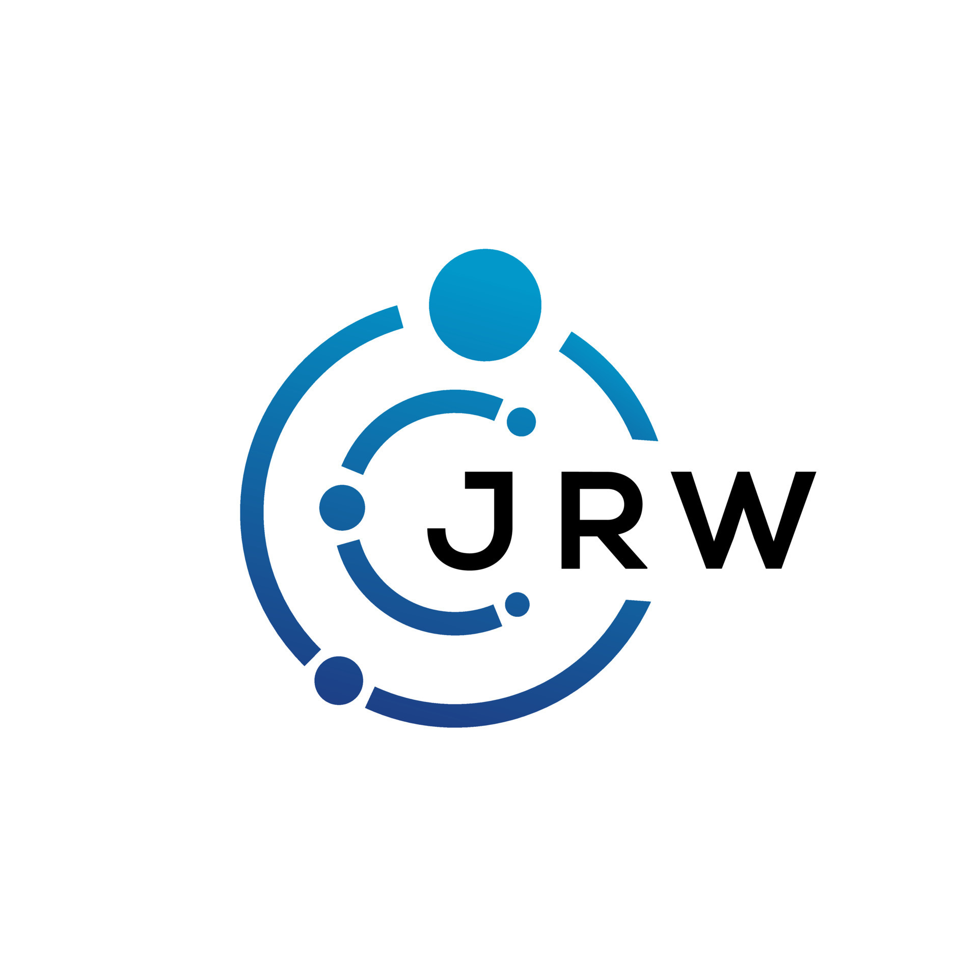 Jrw Letter Technology Logo Design On White Background Jrw Creative