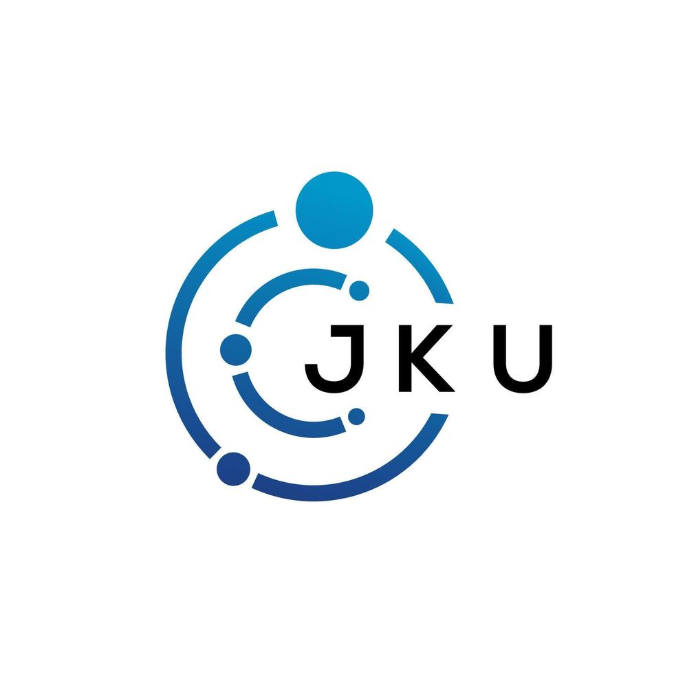JKU letter technology logo design on white background. JKU creative initials letter IT logo ...