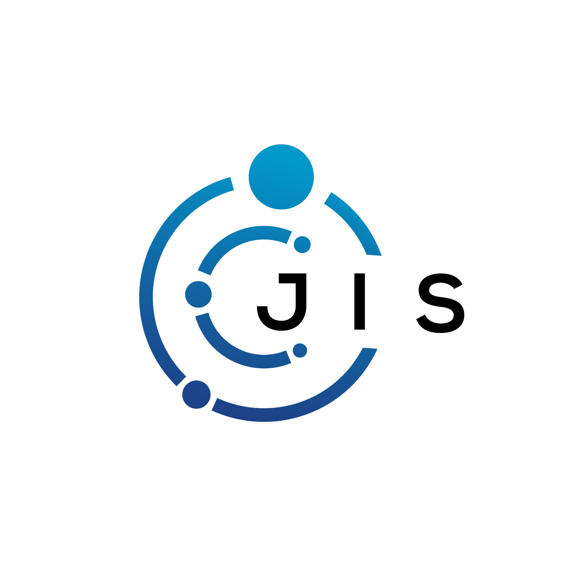 JIS letter technology logo design on white background. JIS creative initials letter IT logo ...