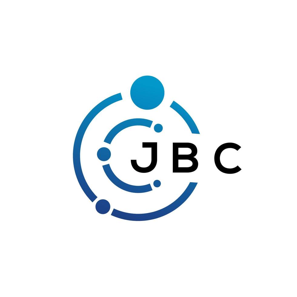 JBC letter technology logo design on white background. JBC creative initials letter IT logo ...