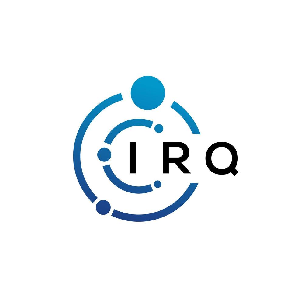IRQ letter technology logo design on white background. IRQ creative initials letter IT logo ...