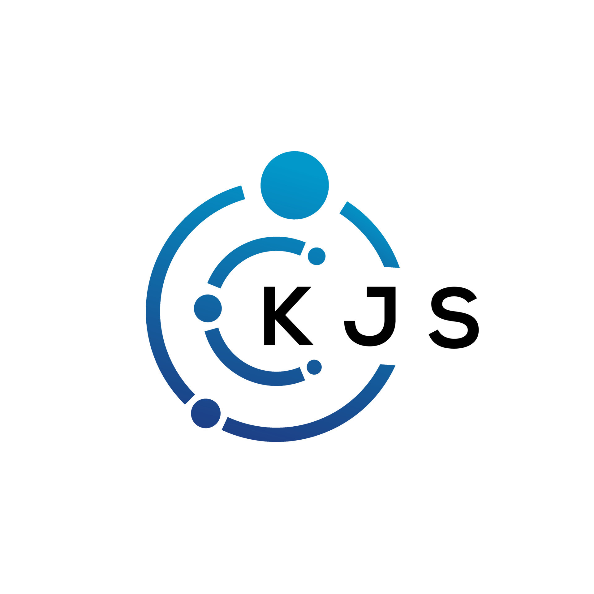 Kjs Letter Technology Logo Design On White Background Kjs Creative Initials Letter It Logo