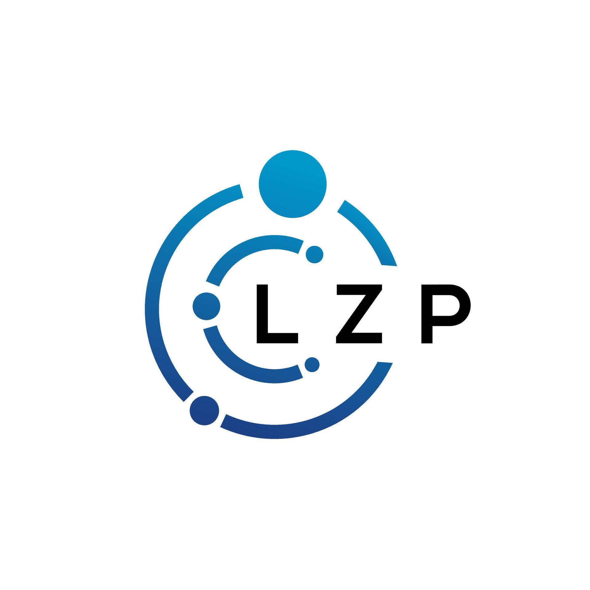 LZP letter technology logo design on white background. LZP creative initials letter IT logo ...