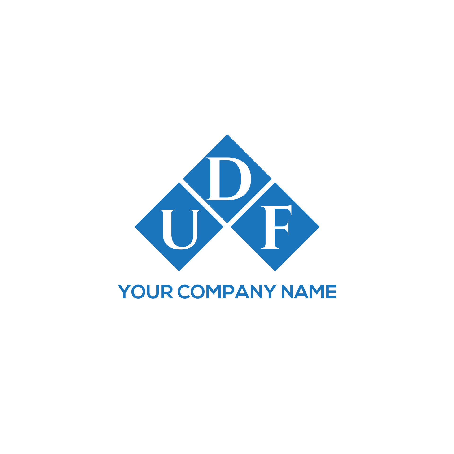 diseño de logotipo de letra udf sobre fondo blanco. concepto de ... diseño de logotipo de letra udf sobre fondo blanco. concepto de ...