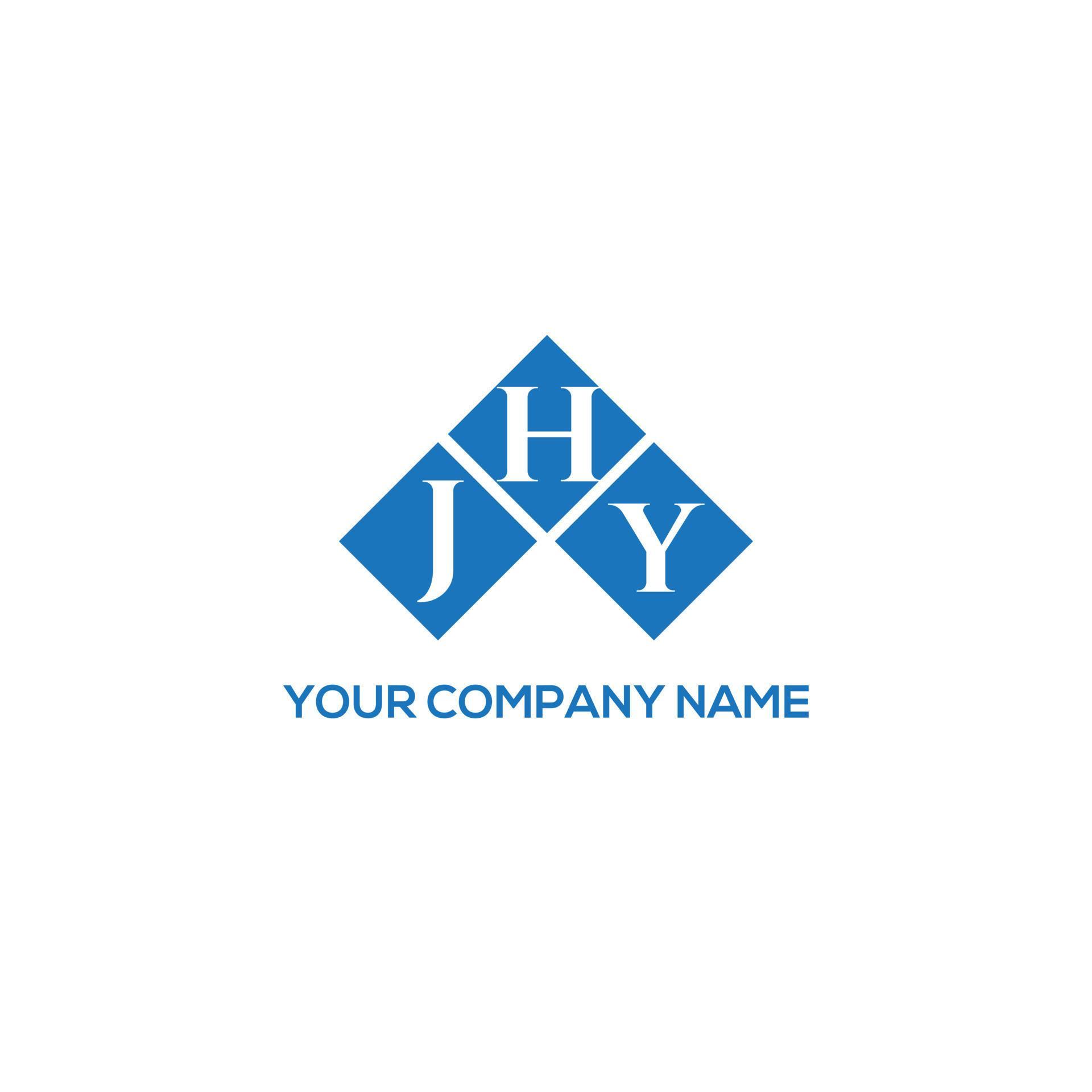 JHY letter logo design on WHITE background. JHY creative initials letter logo concept. JHY ...