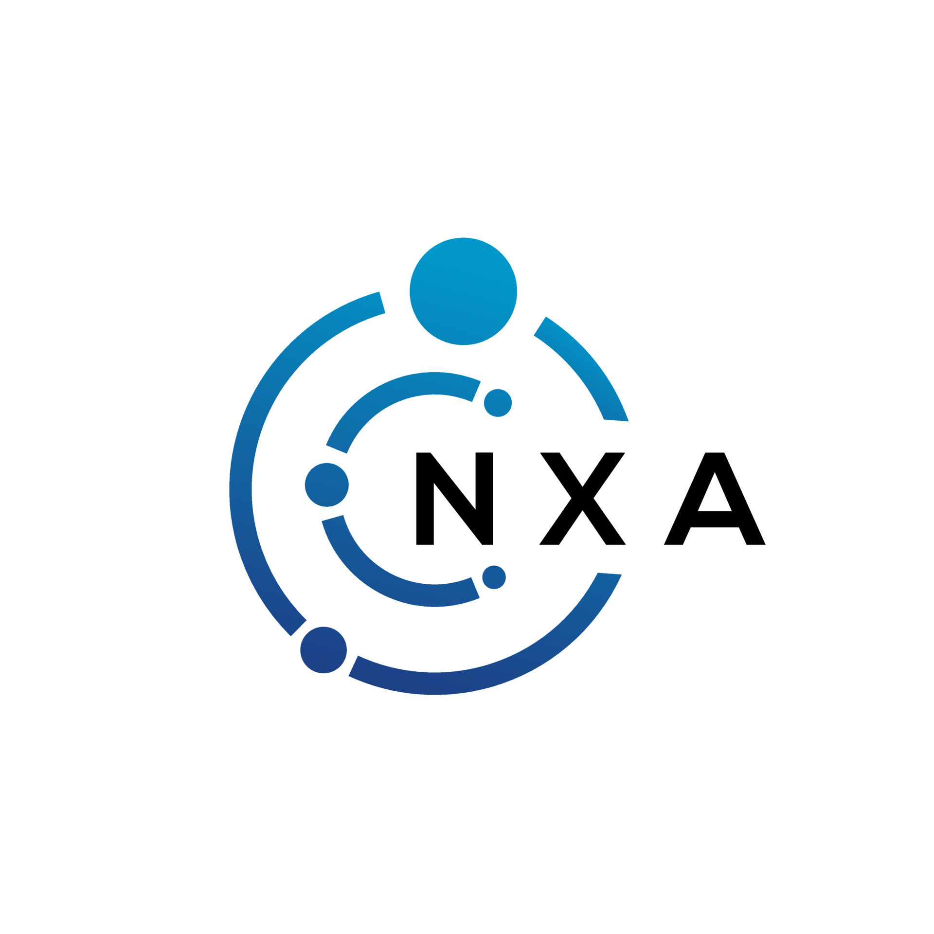 NXA letter technology logo design on white background. NXA creative initials letter IT logo ...