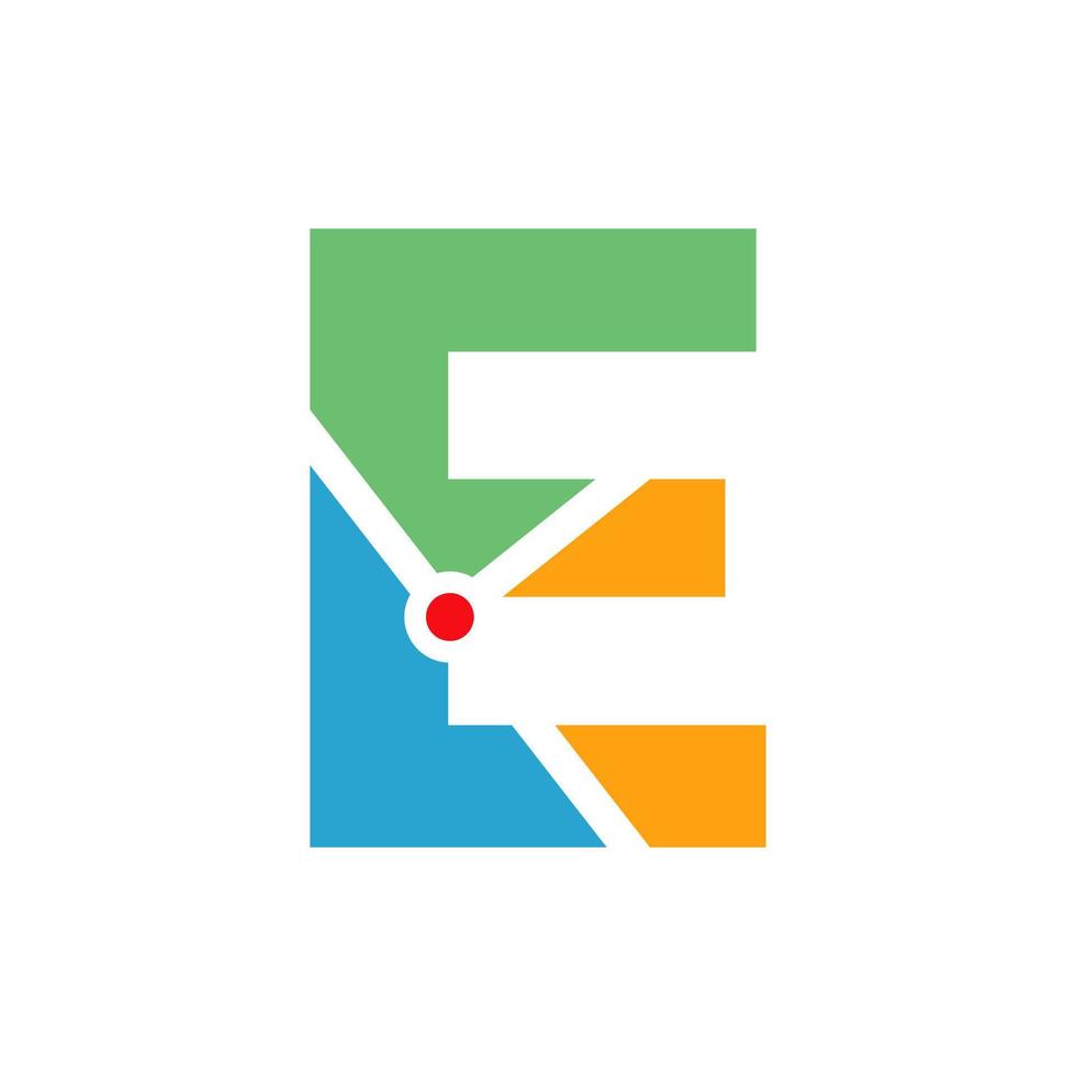 Initial E Maps 10216224 Vector Art at Vecteezy