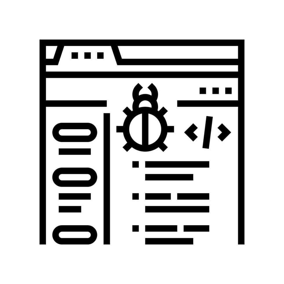 Virus Coding Development Line Icon Vector Illustration 10217241 Vector Art At Vecteezy