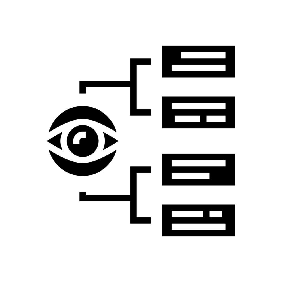 tasks vision glyph icon vector illustration 10219463 Vector Art at Vecteezy