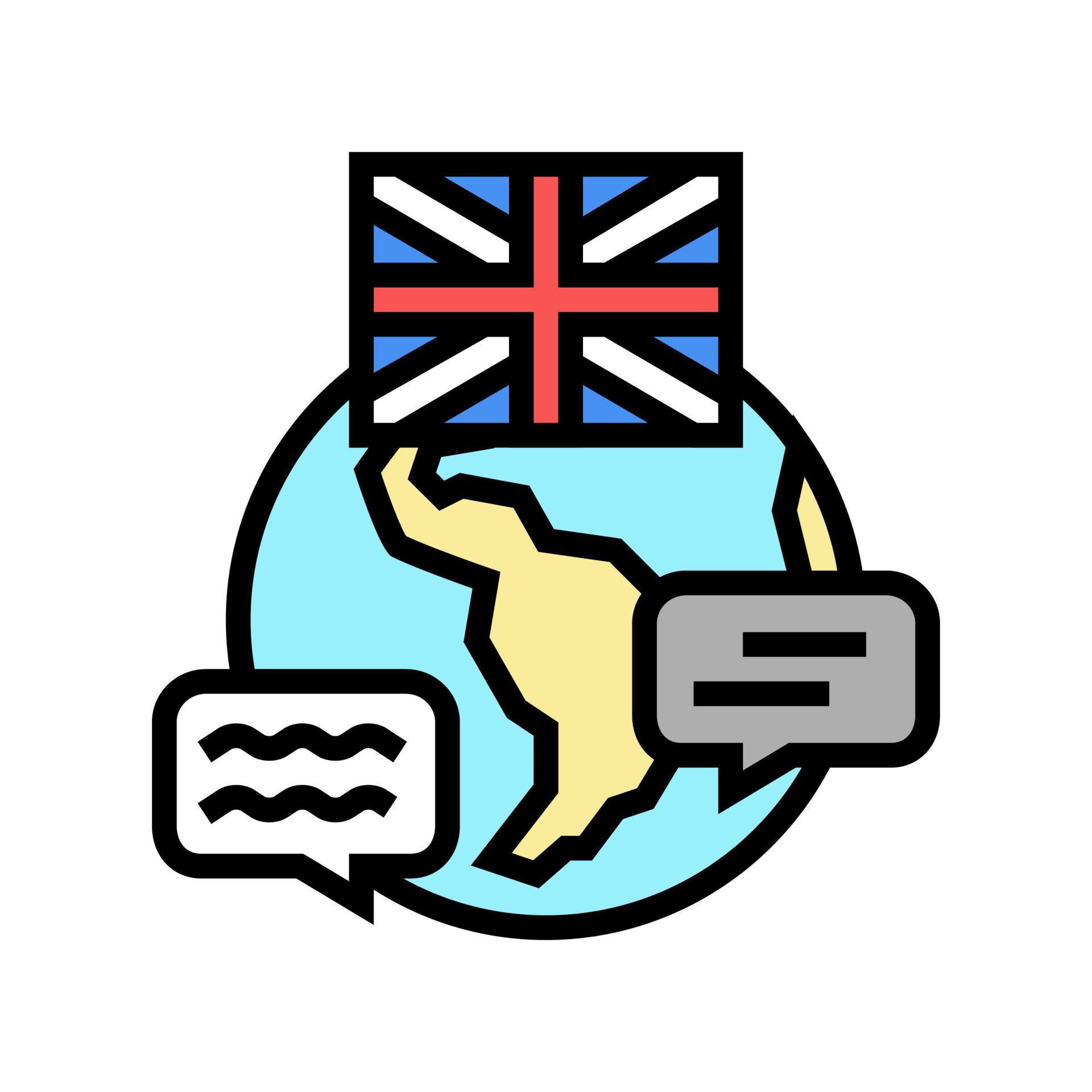 language english color icon vector illustration 10221090 Vector Art at ...