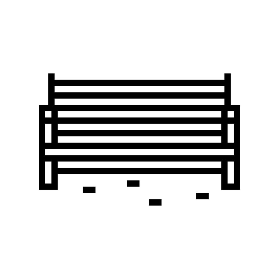 bench park line icon vector illustration 10222553 Vector Art at Vecteezy