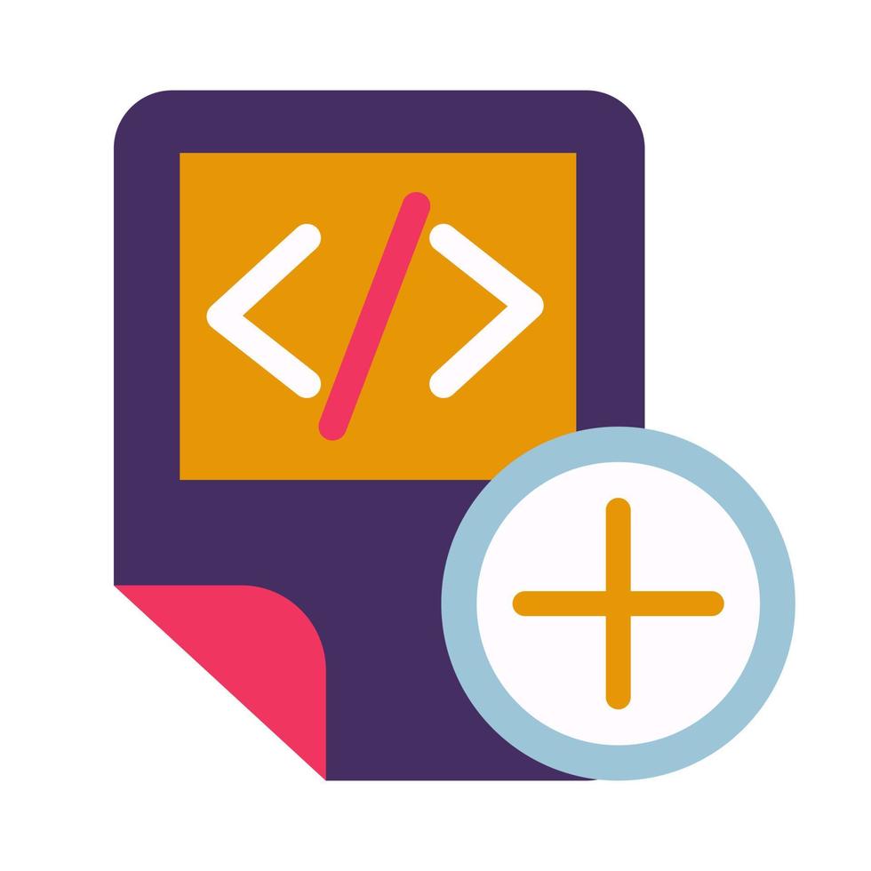 Coding Script File Adding Symbol Glyph Vector Icon 10224231 Vector Art At Vecteezy