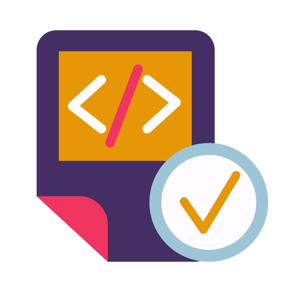 Coding script file symbol glyph vector illustration 10224239 Vector Art ...