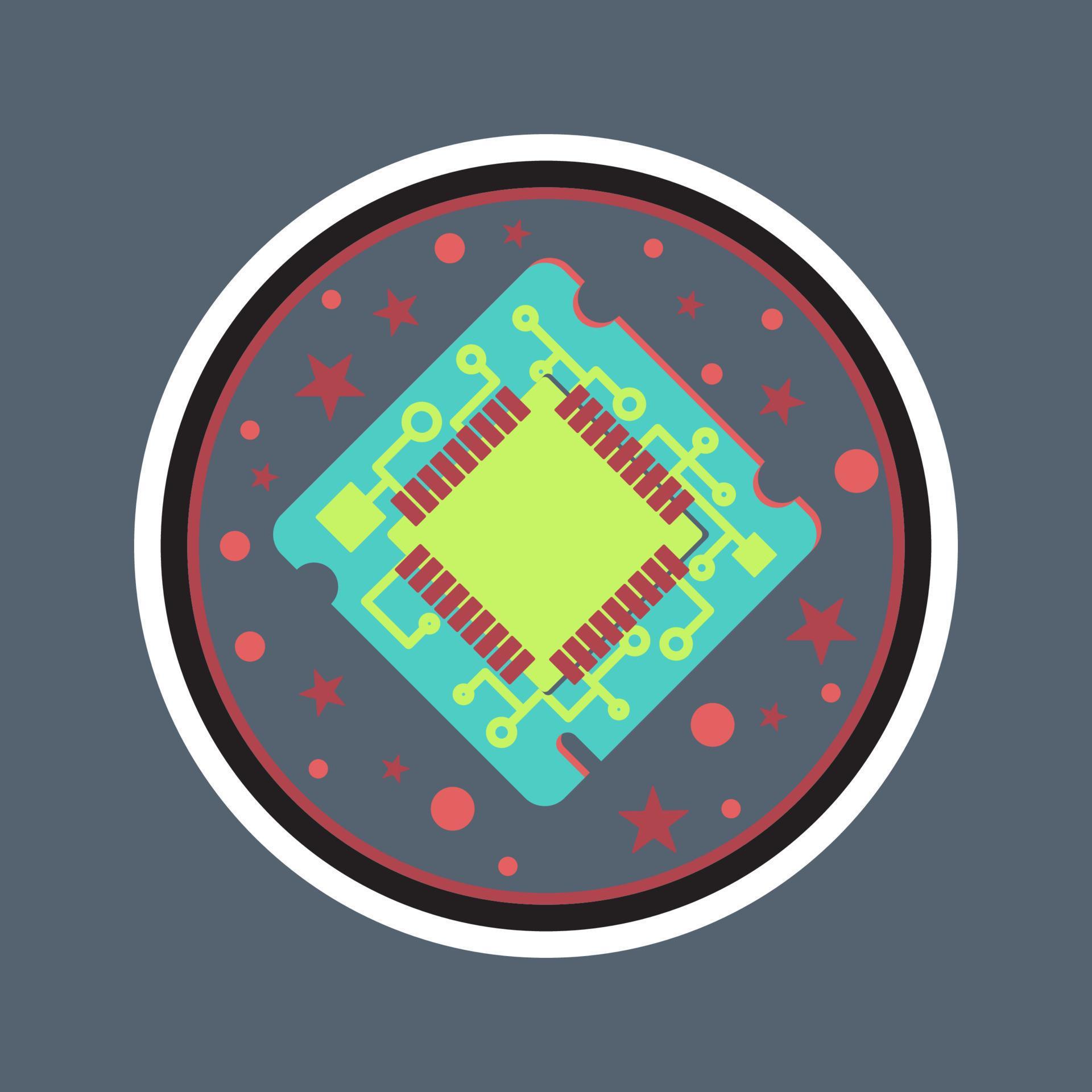 Computer Processor Chip 10224264 Vector Art at Vecteezy