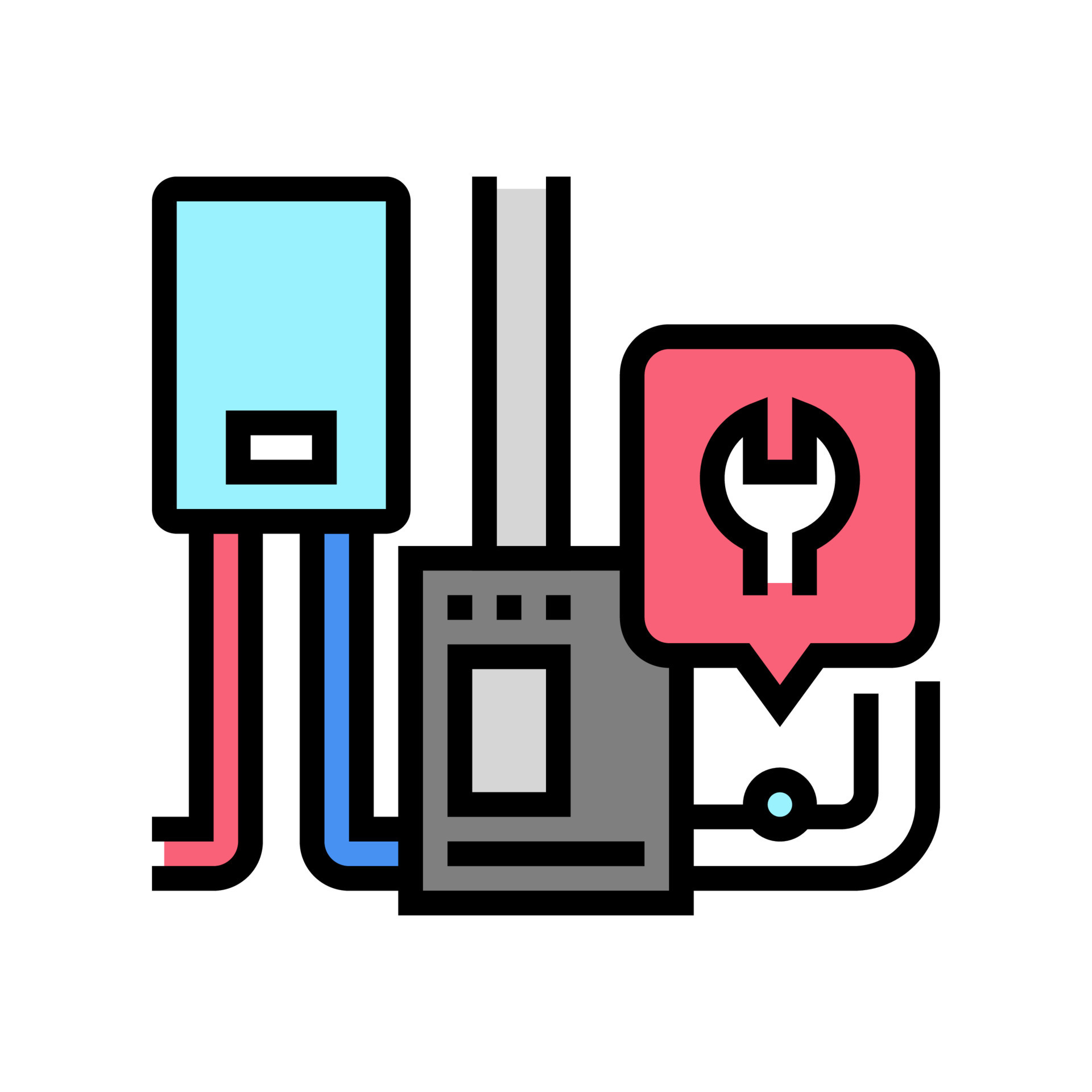 furnace repair color icon vector illustration 10225186 Vector Art at ...
