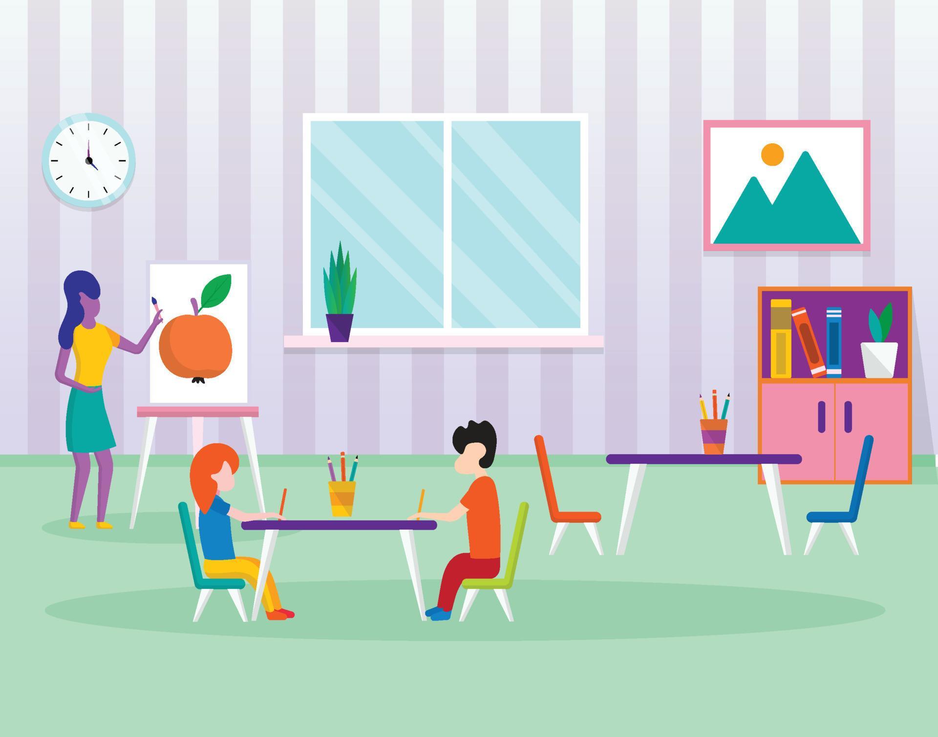 Kid learn to draw vector illustration 10225703 Vector Art at Vecteezy