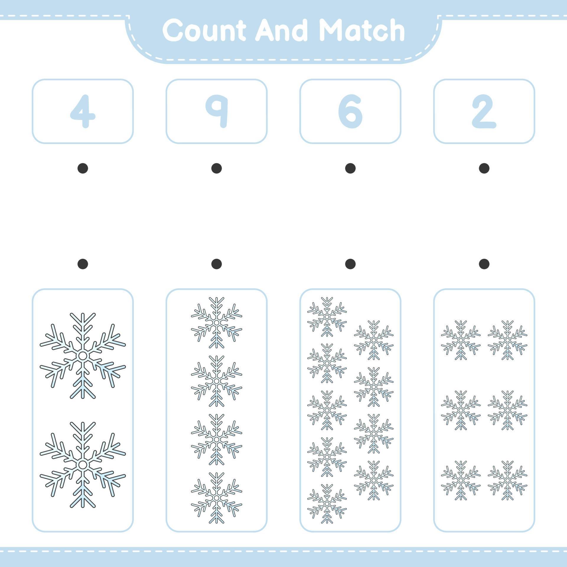 Count and match, count the number of Snowflake and match with the right ...