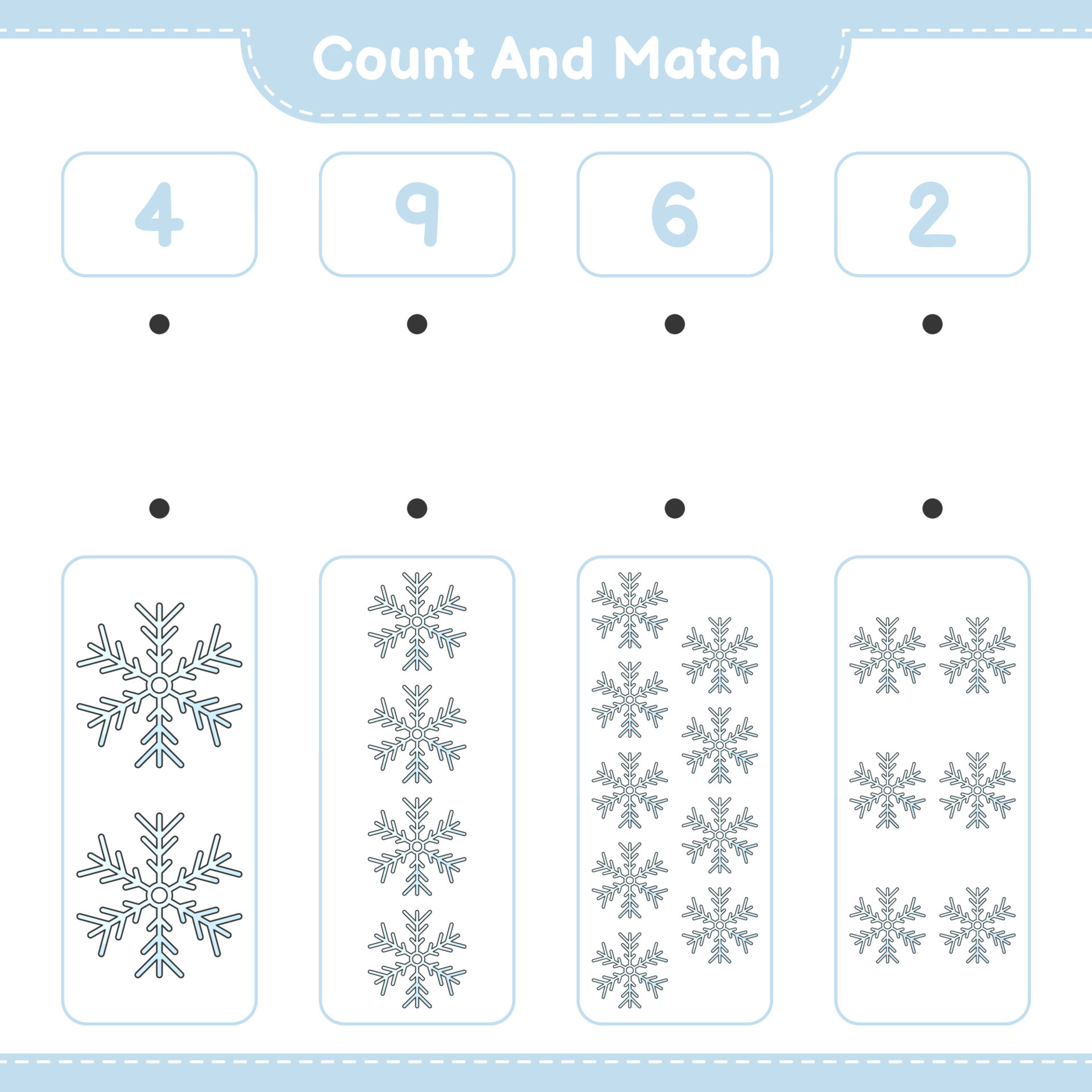 Count and match, count the number of Snowflake and match with the right ...