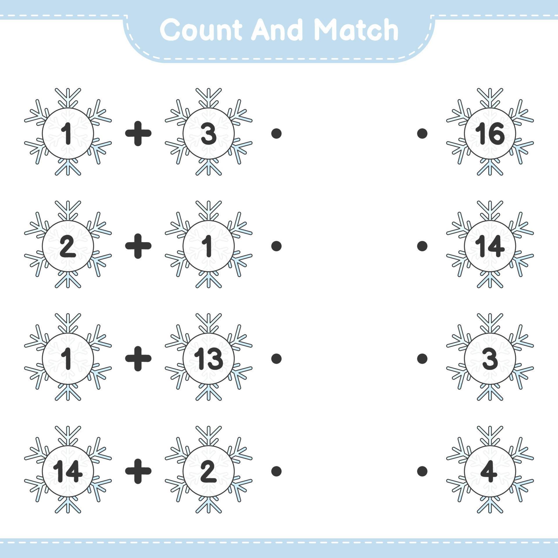 Count and match, count the number of Snowflake and match with the right ...