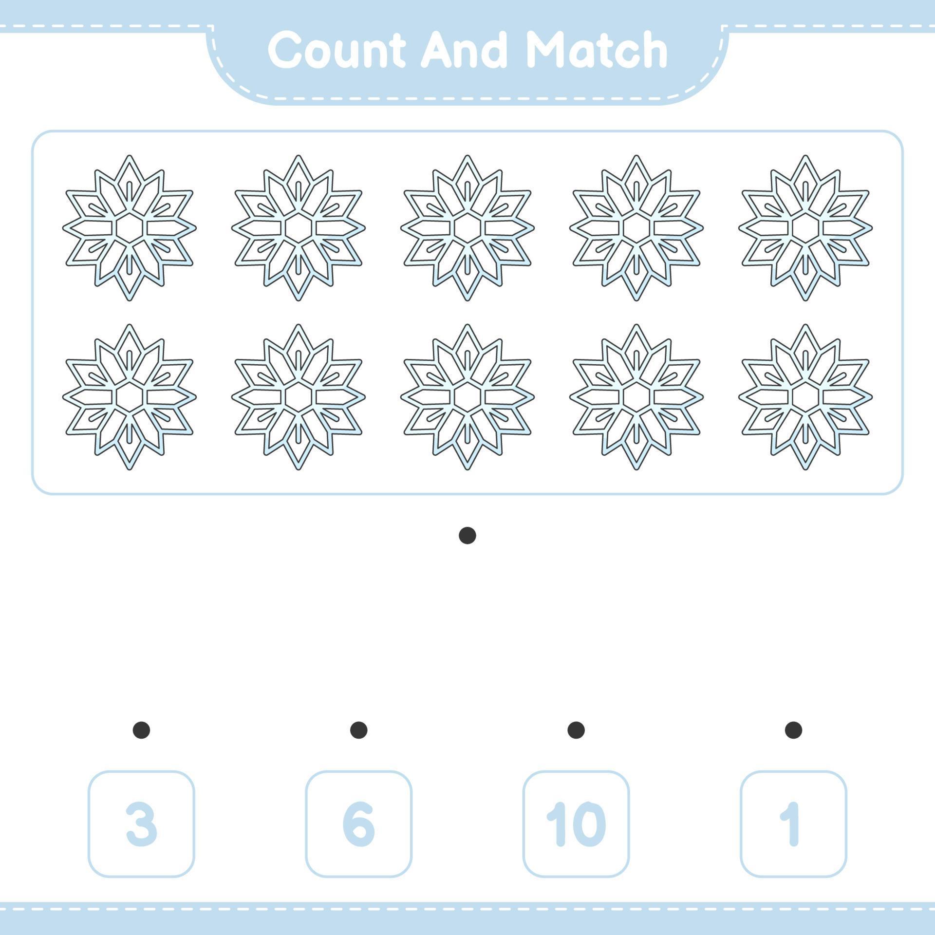 Count and match, count the number of Snowflake and match with the right ...