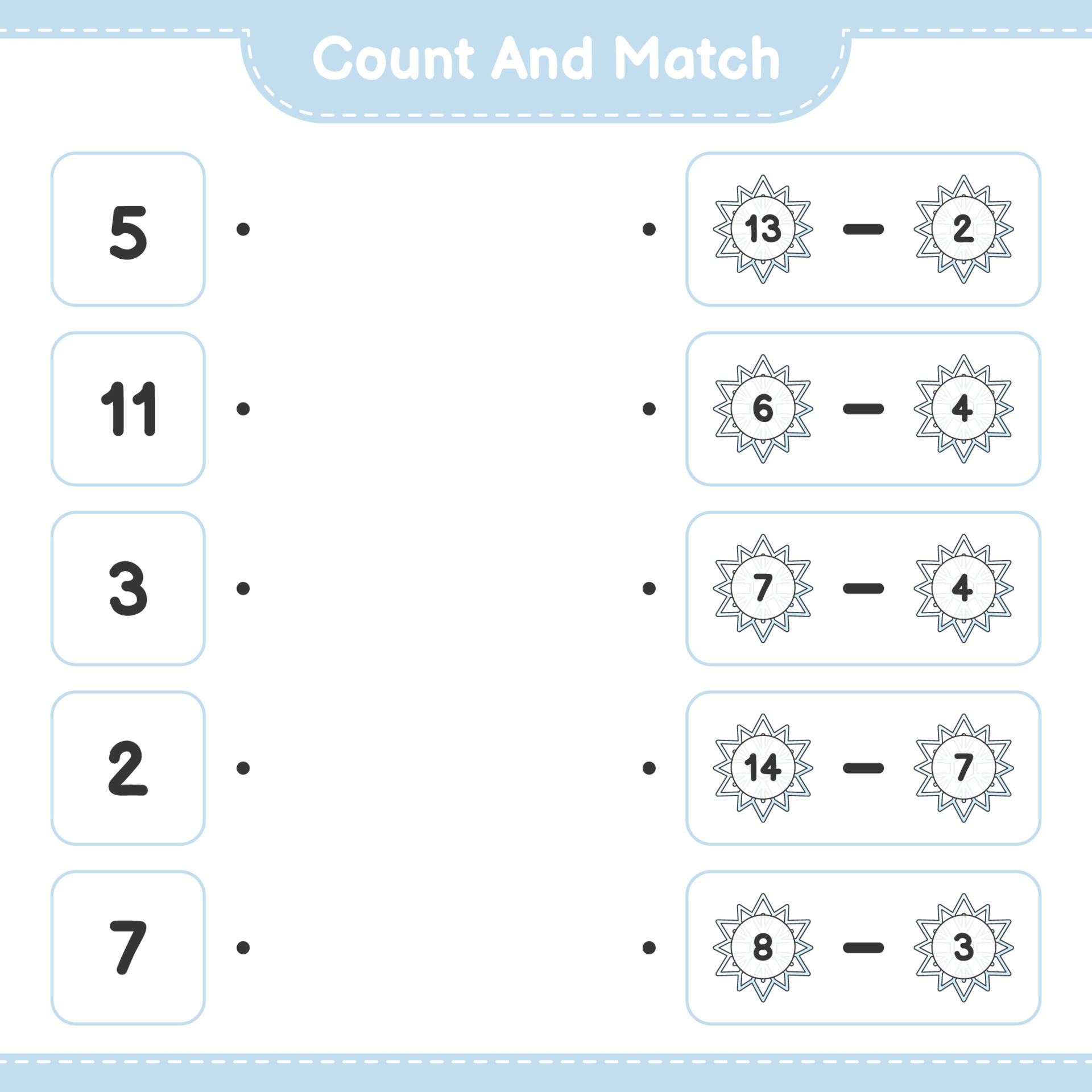 Count and match, count the number of Snowflake and match with the right ...