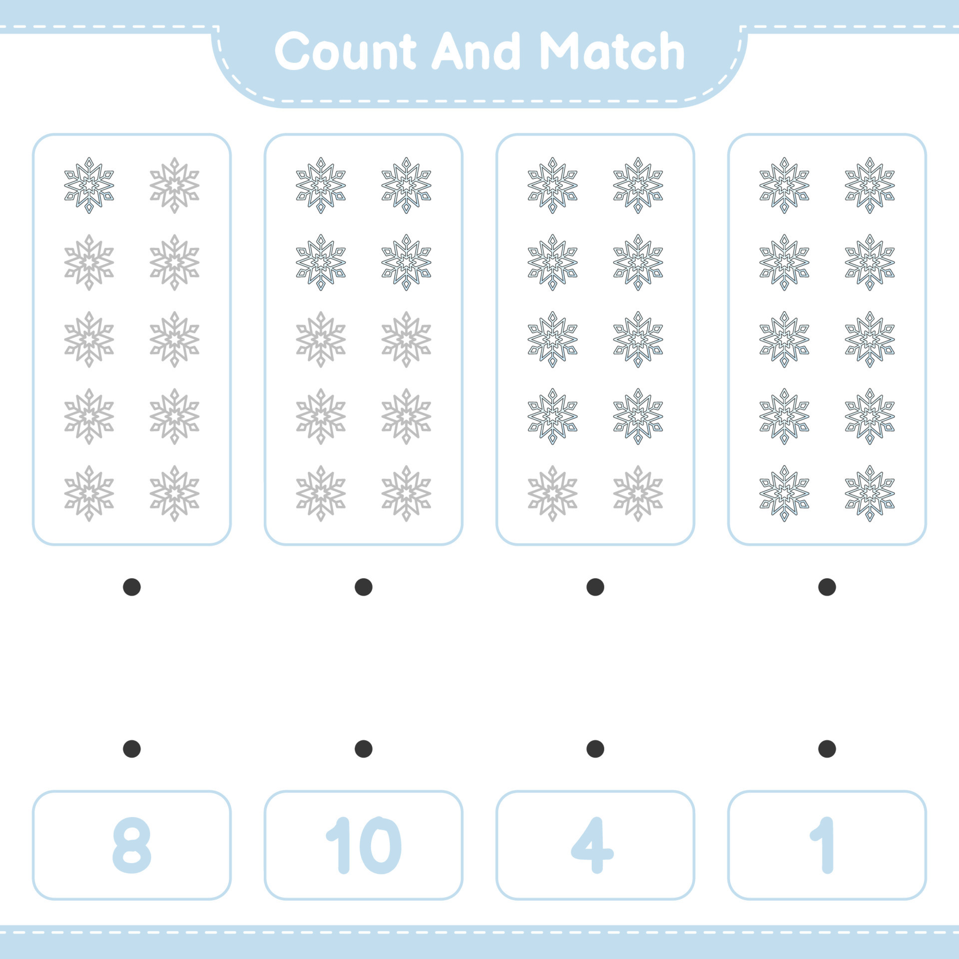 Count and match, count the number of Snowflake and match with the right ...