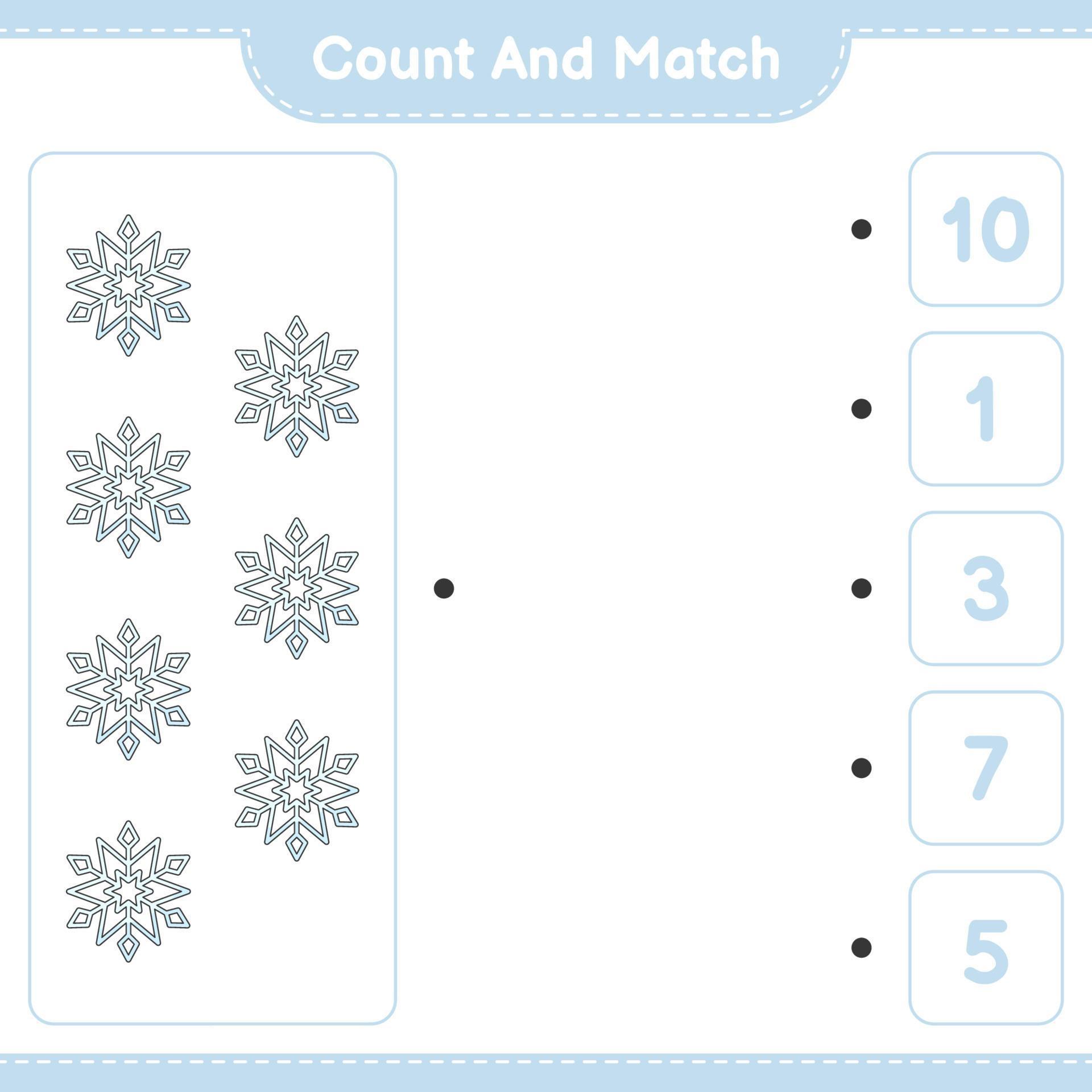 Count and match, count the number of Snowflake and match with the right ...