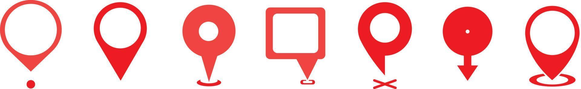 Map Pointers Icon Set Location Pin Collection Map Pointer Gps Location Pointer Icon Pin On