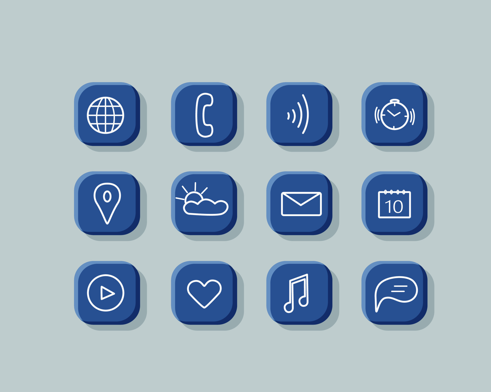 A Set Of Doodle Icons For The Function Of A Gadget Phone Or Smartwatch a-set-of-doodle-icons-for-the-function-of-a-gadget-phone-or-smartwatch