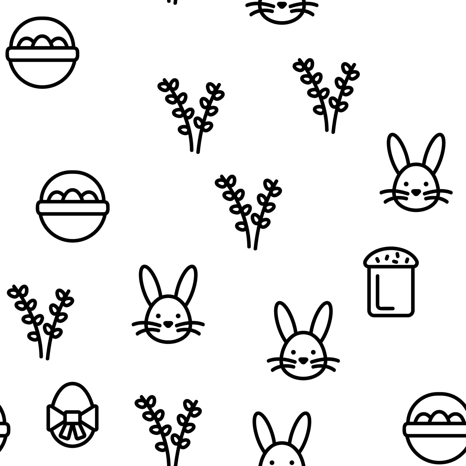 Happy Easter Vector Seamless Pattern 10232391 Vector Art at Vecteezy