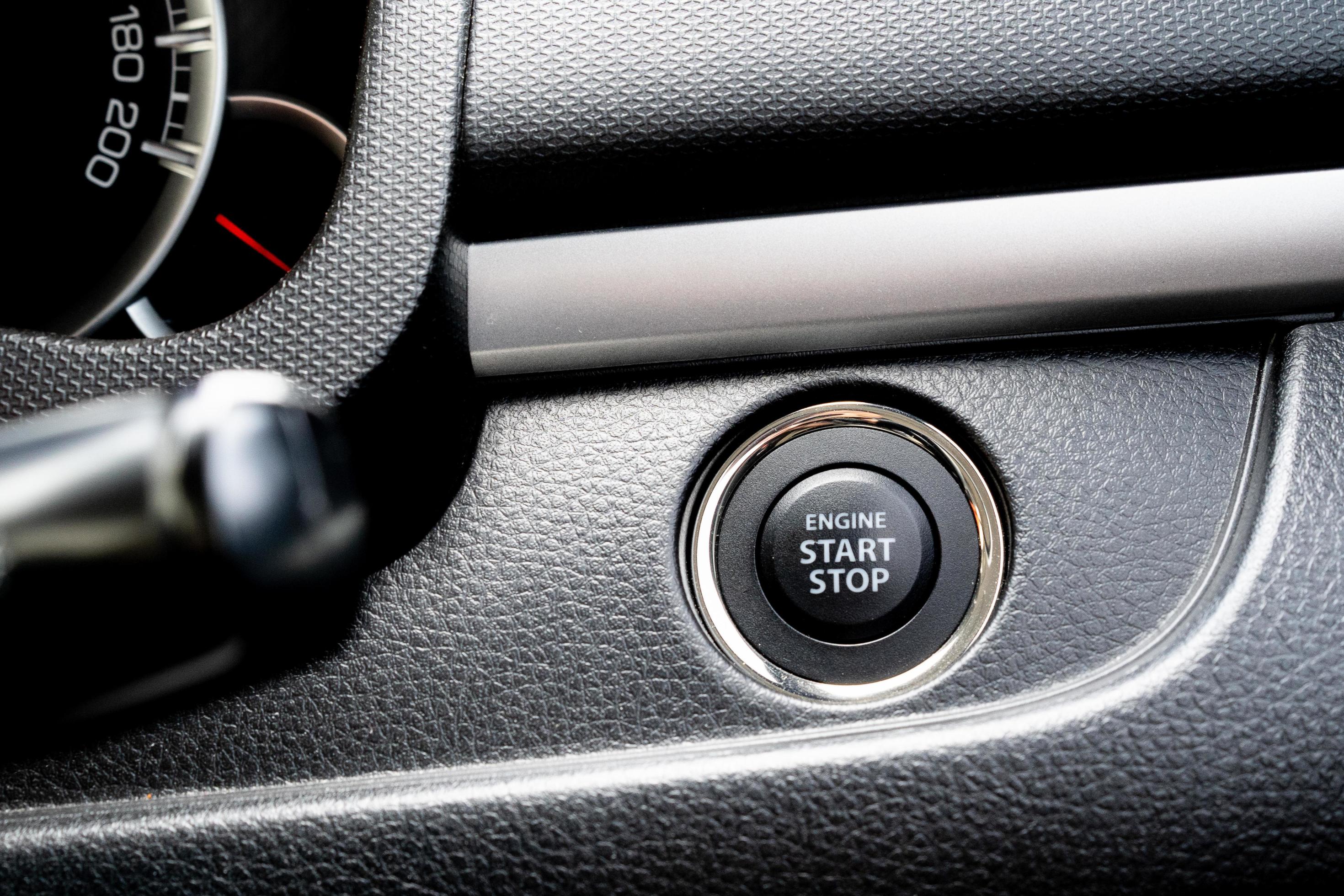 View of push start or stop engine button. 10234187 Stock Photo at Vecteezy