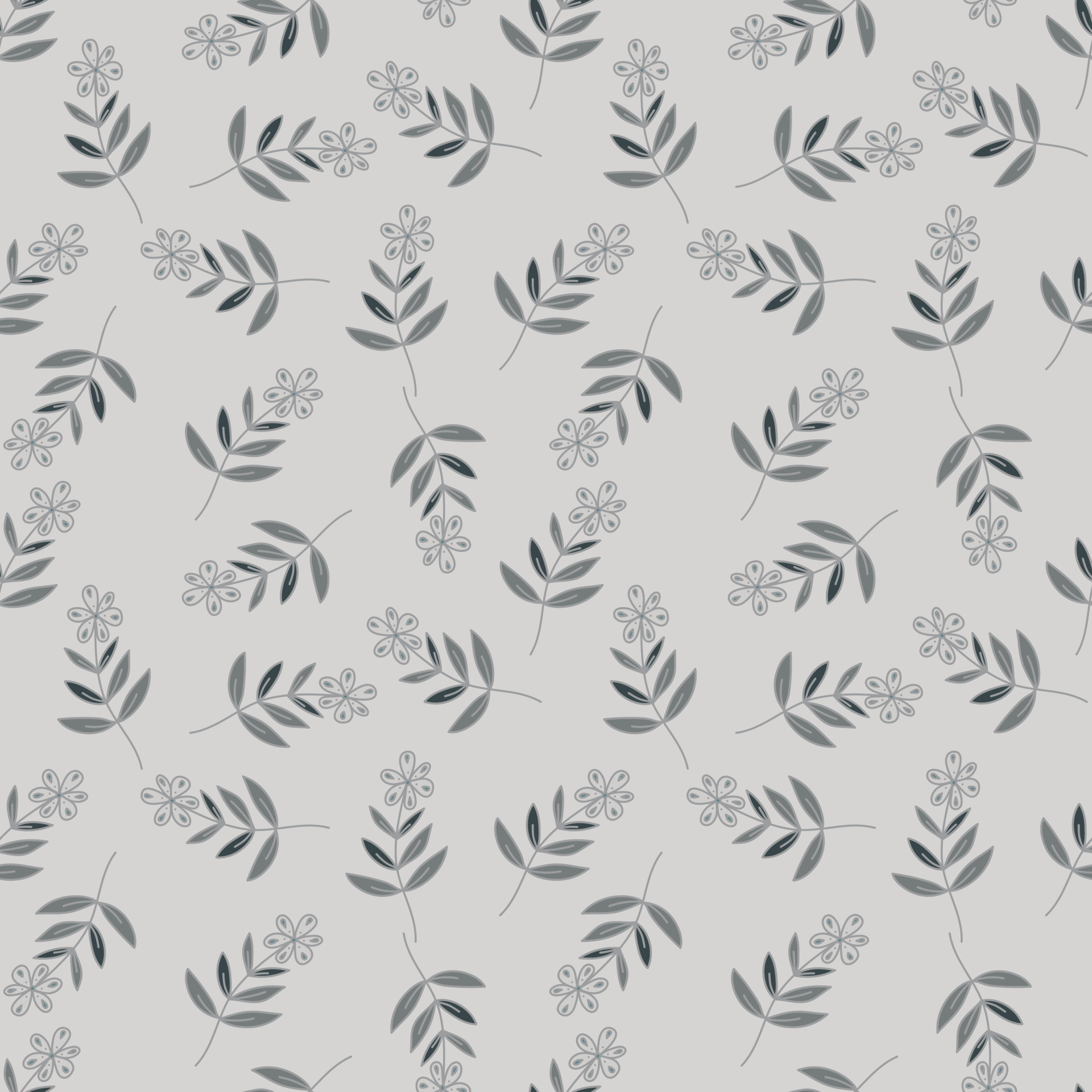 Hand drawn ditsy flower seamless pattern. Simple floral field endless ...