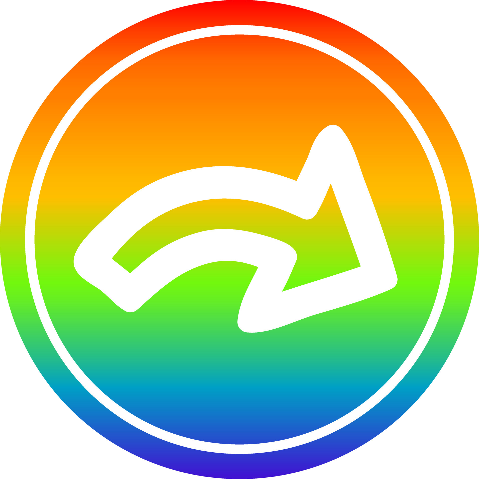 Direction Arrow Circular In Rainbow Spectrum 10240343 Vector Art At Vecteezy