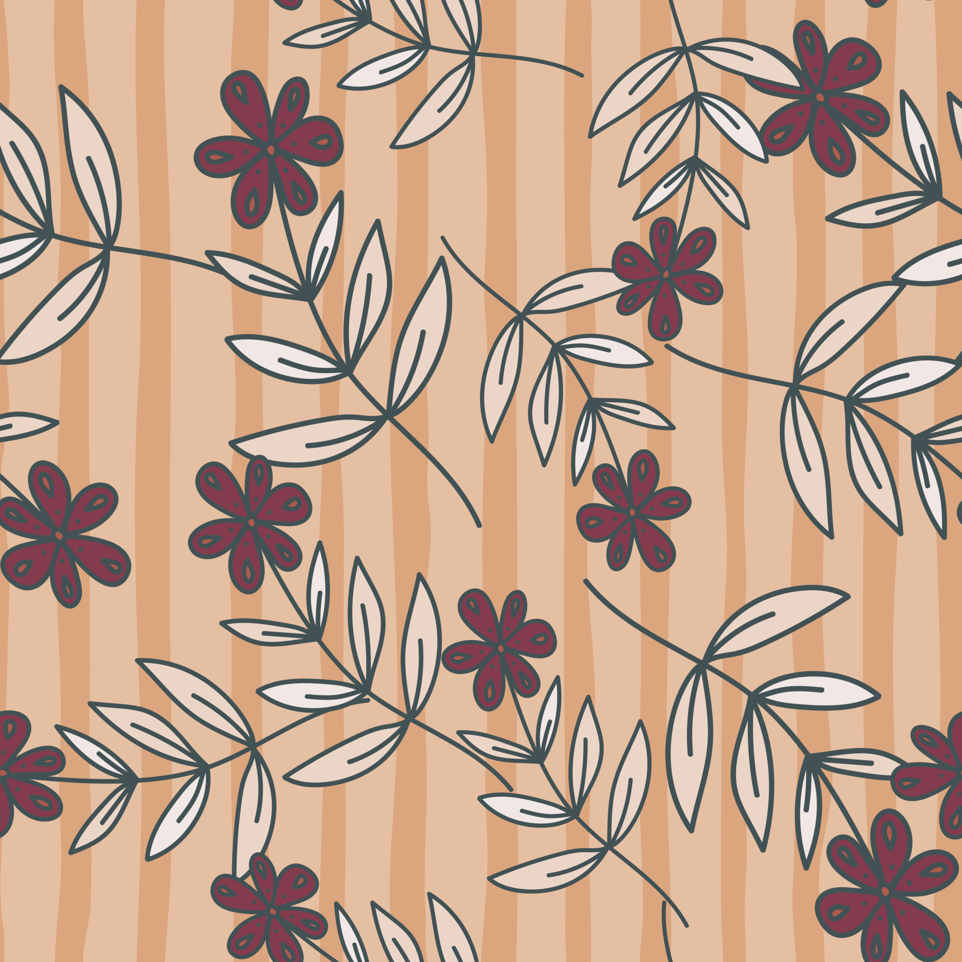 Simple Flower Pattern Wallpaper