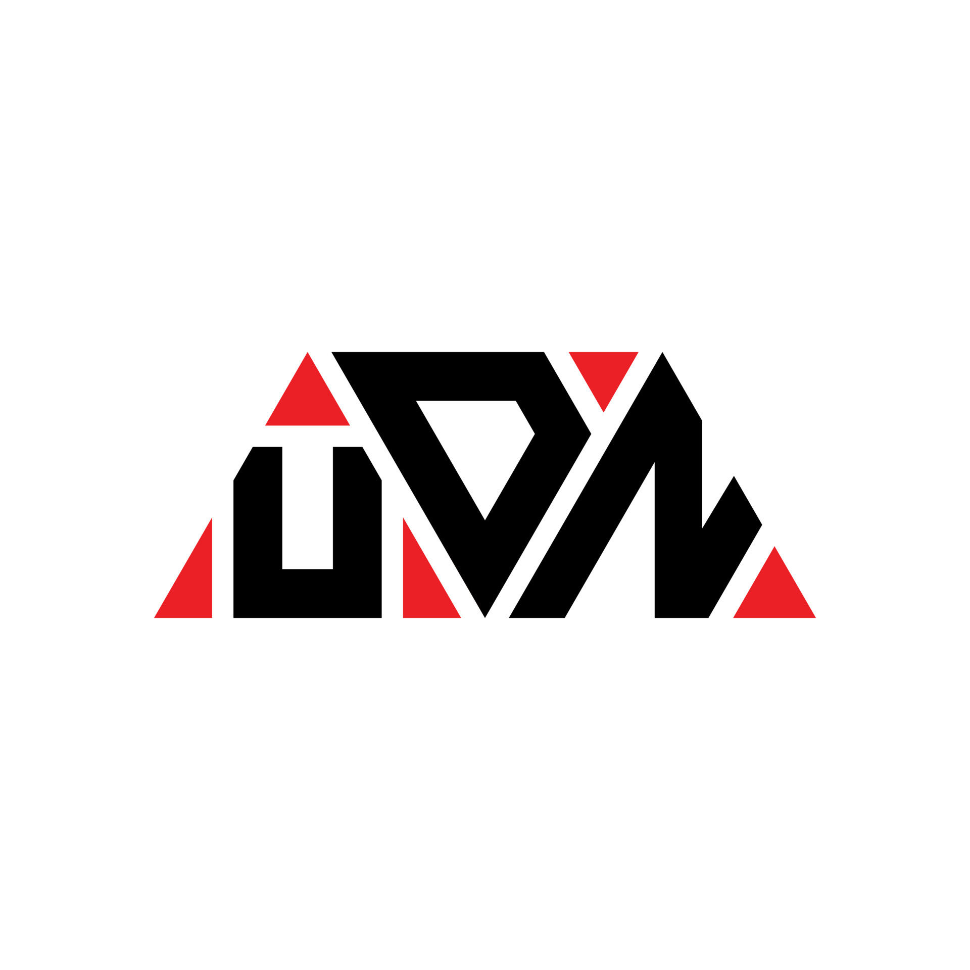 UDN triangle letter logo design with triangle shape. UDN triangle logo design monogram. UDN ...