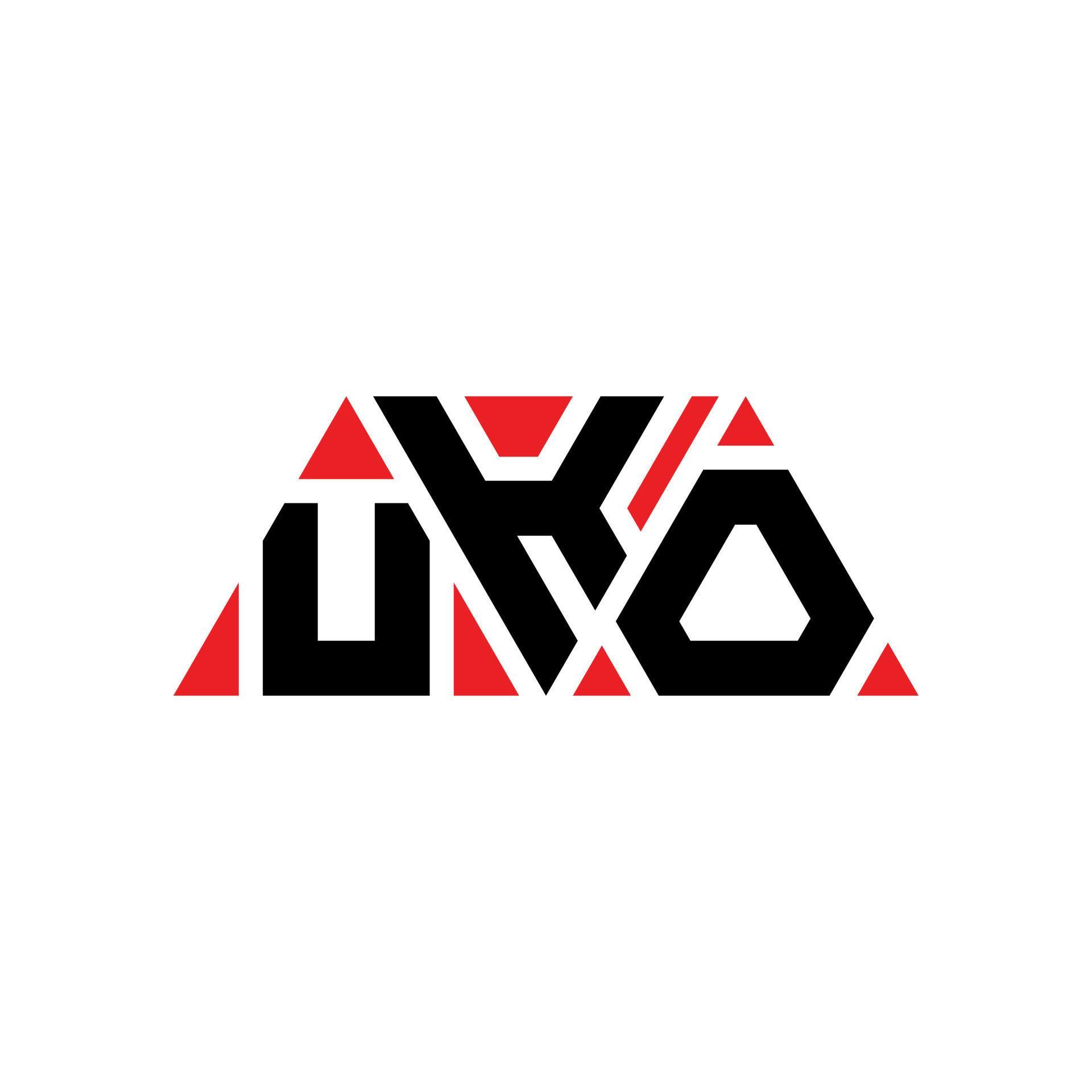 UKO triangle letter logo design with triangle shape. UKO triangle logo ...