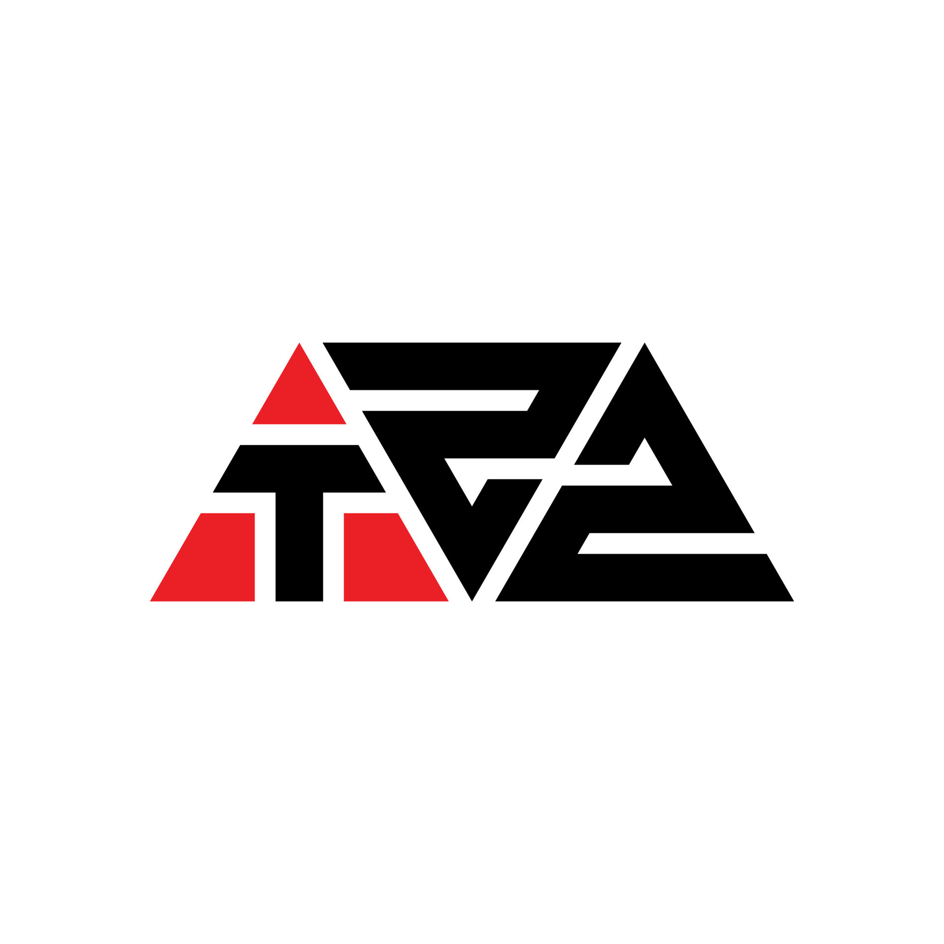 TZZ triangle letter logo design with triangle shape. TZZ triangle logo design monogram. TZZ ...