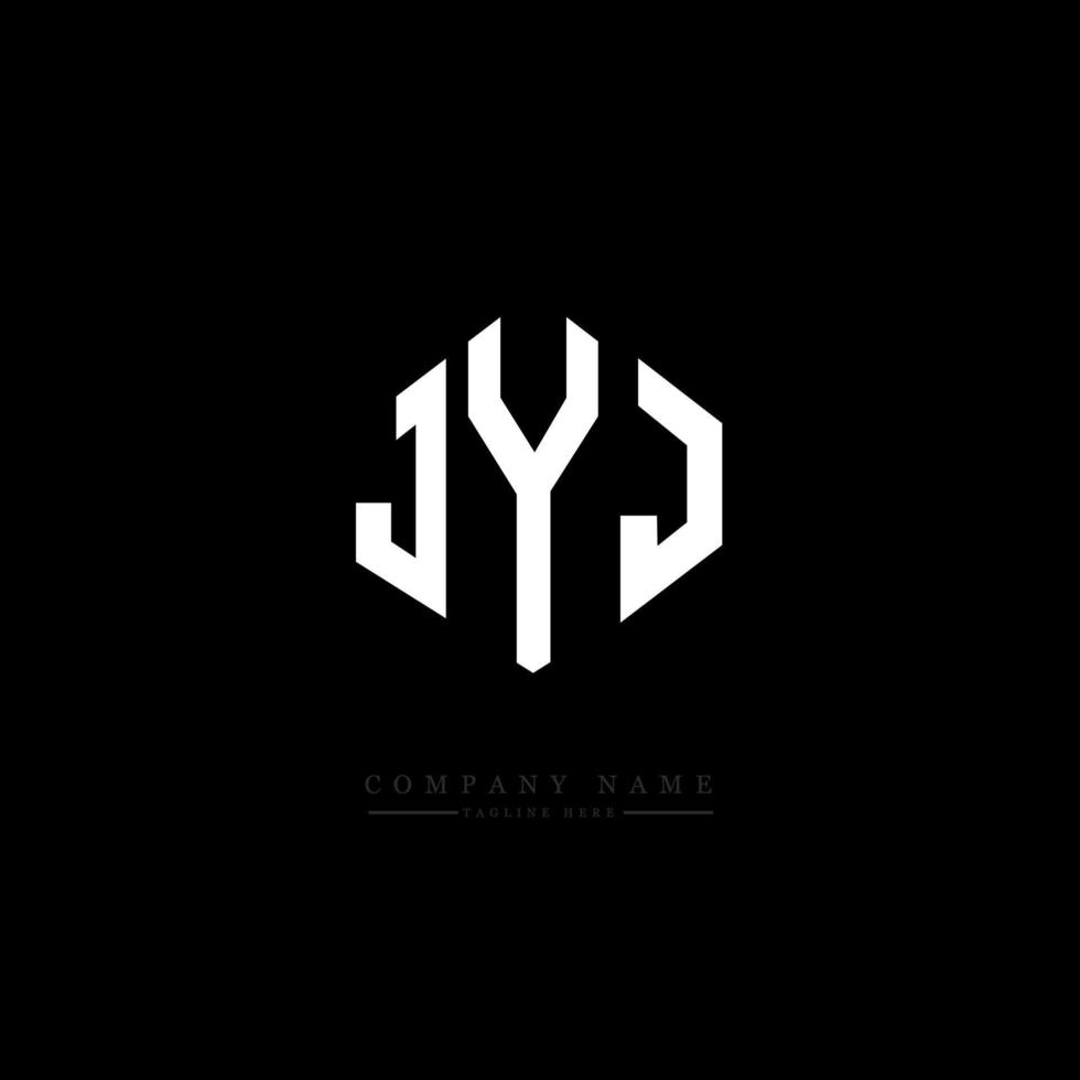 diseño de logotipo de letra jyj con forma de polígono. jyj polígono y diseño de logotipo en ...