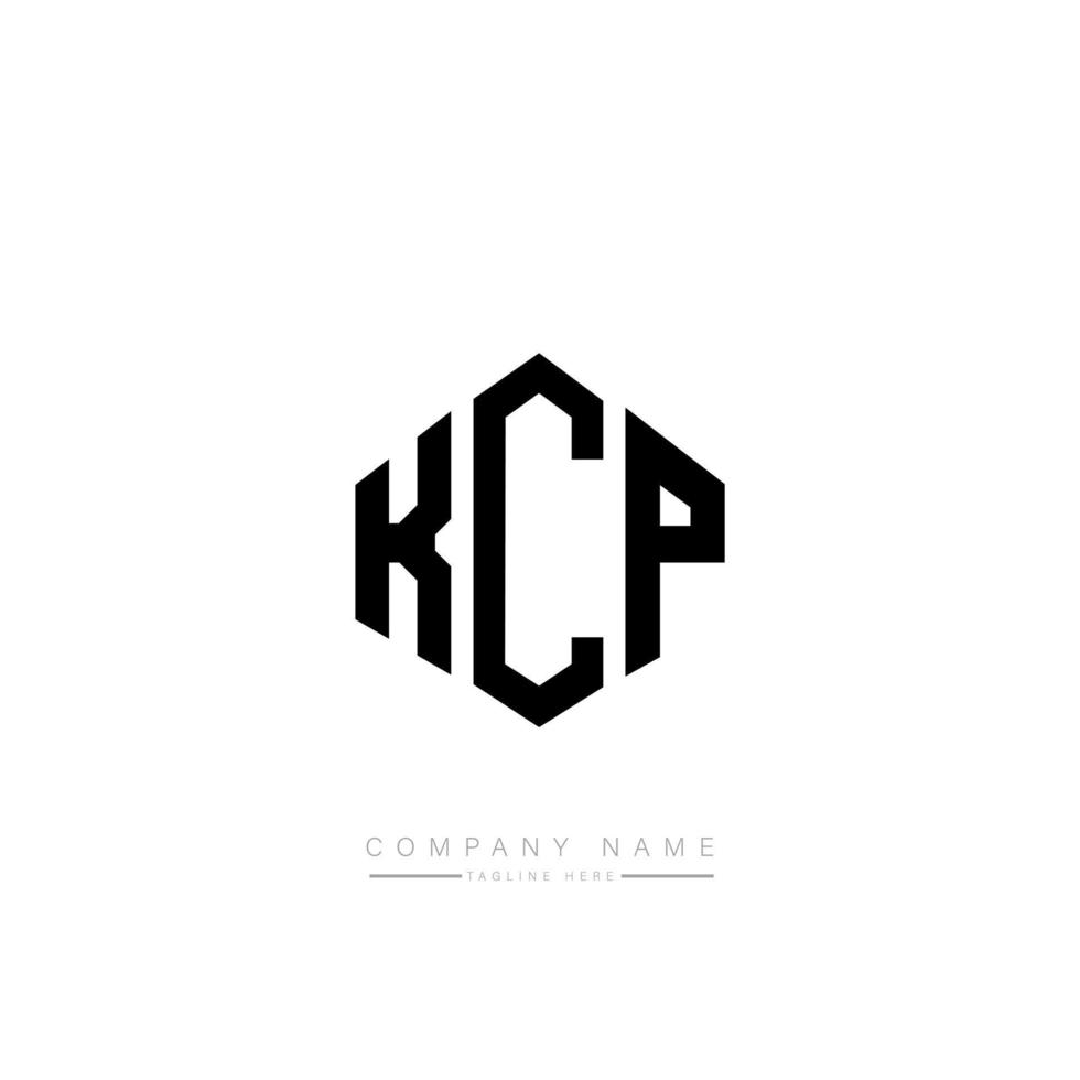 diseño de logotipo de letra kcp con forma de polígono. Diseño de logotipo en forma de cubo y ...
