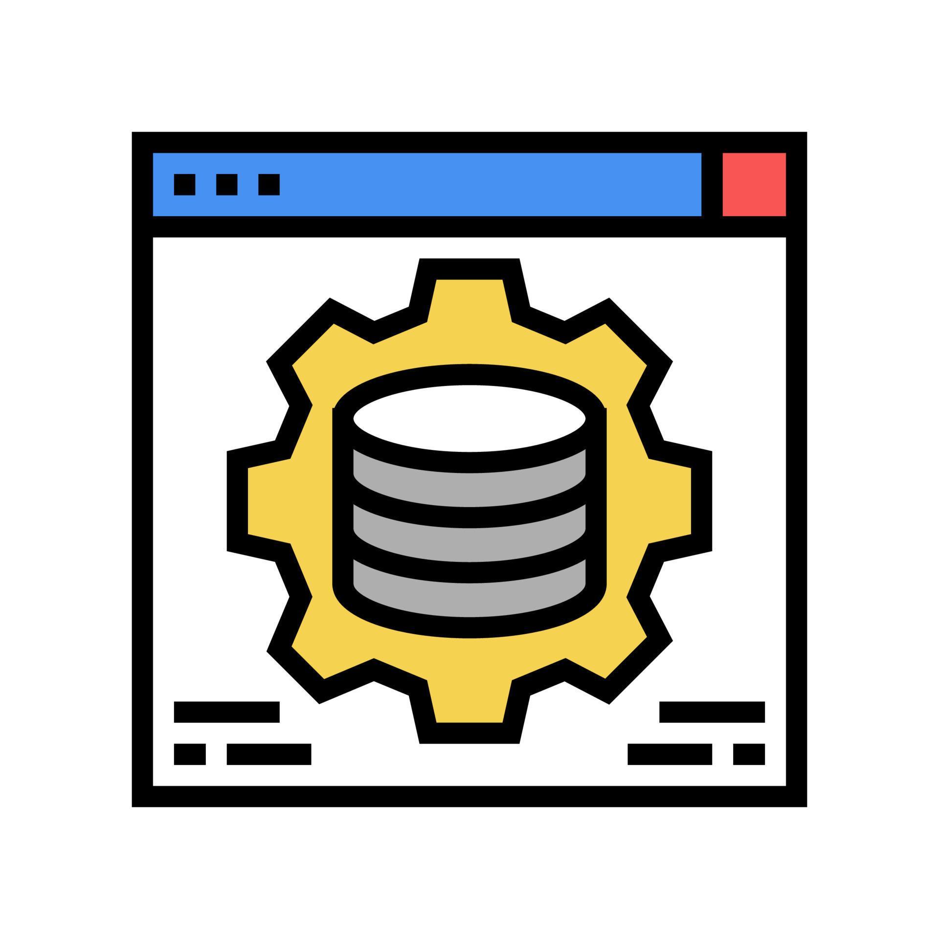 hardware solution digital processing color icon vector illustration ...