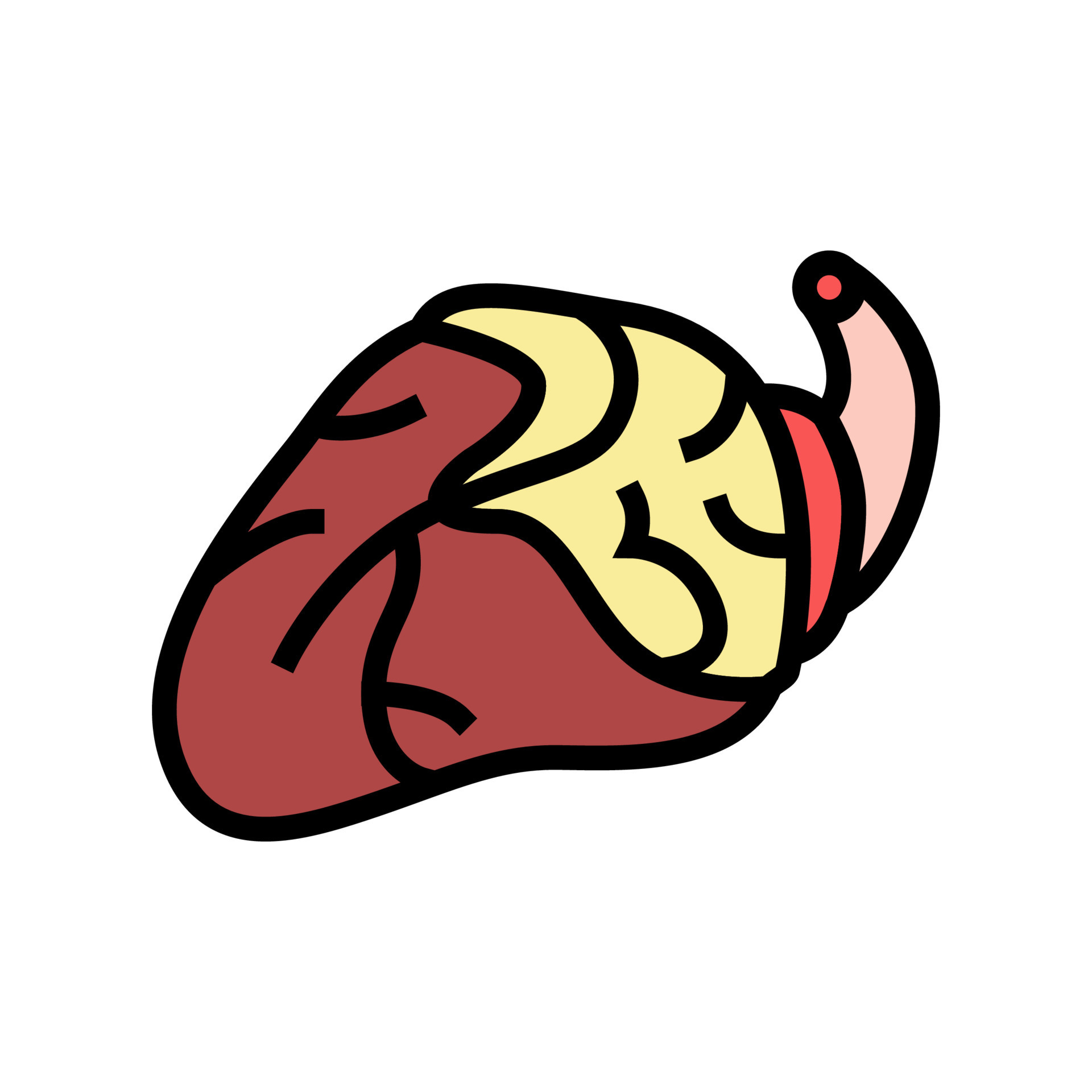Corazón Pollo Color Icono Vector Ilustración 10246707 Vector En Vecteezy