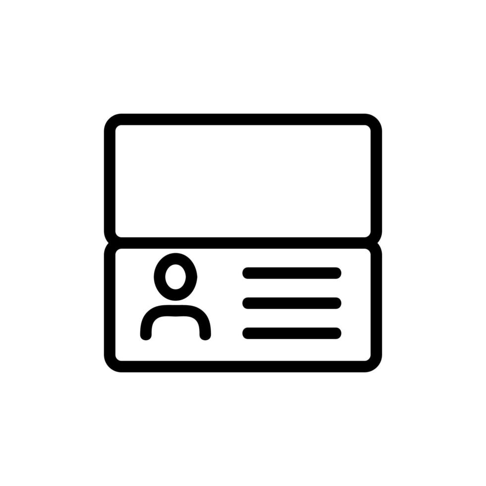 Passport Icon Vector Isolated Contour Symbol Illustration 10246708