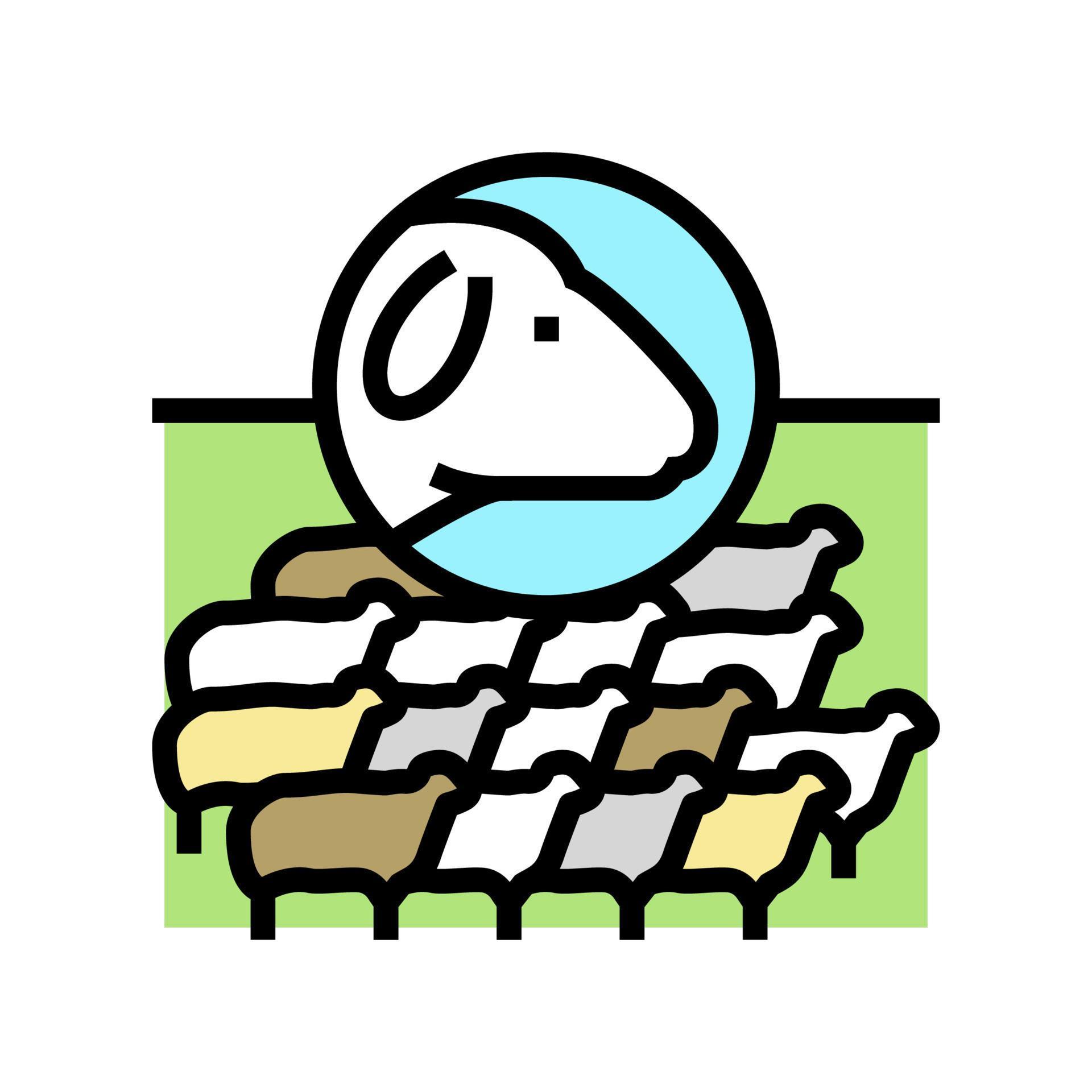 Herd Sheep Color Icon Vector Illustration 10247806 Vector Art At Vecteezy