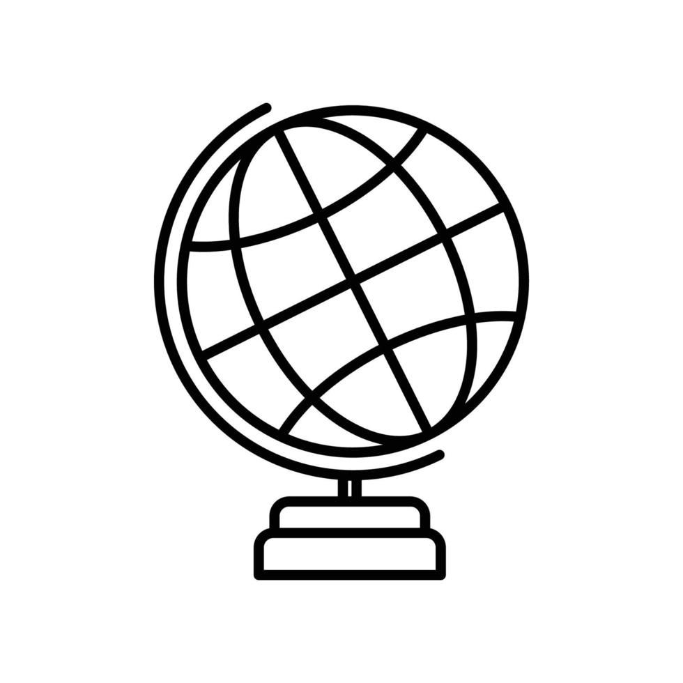 Globe icon. icon related to education. line icon style. Simple design ...