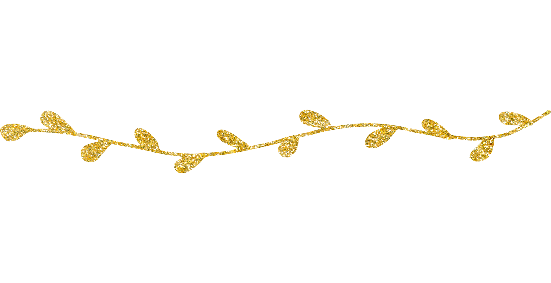 Flor Y Hoja De Brillo Dorado 10249475 Png