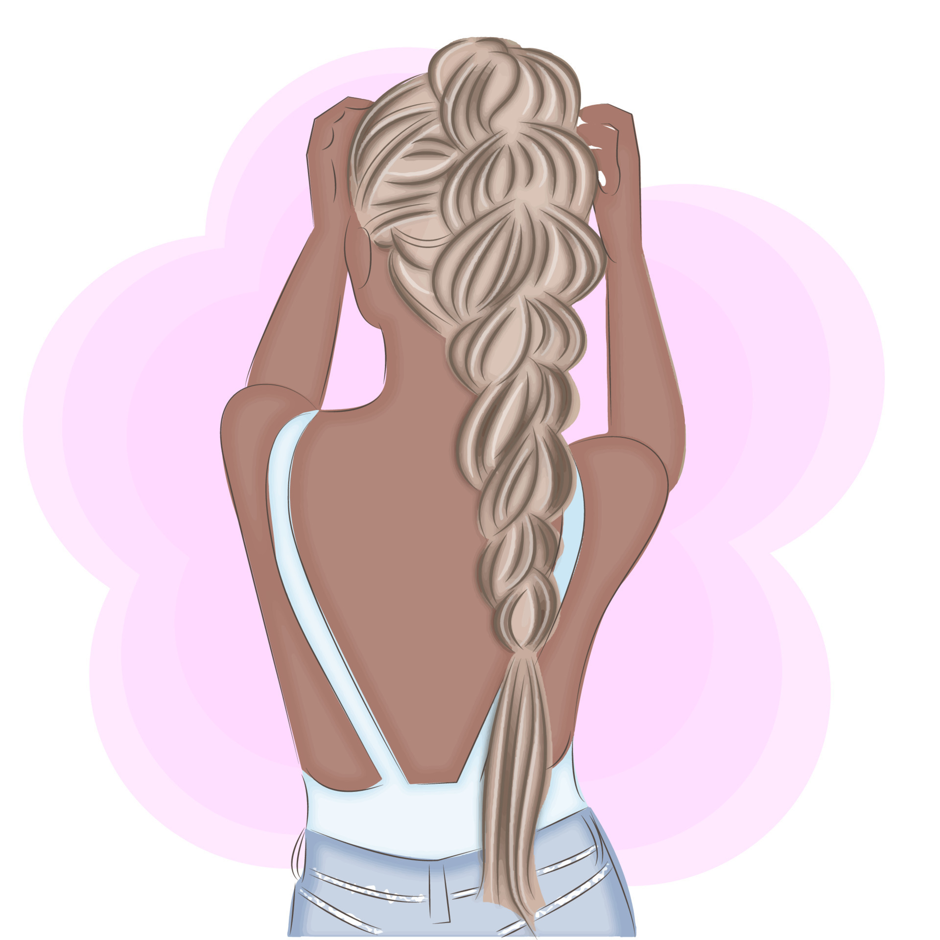 French Braid Back View