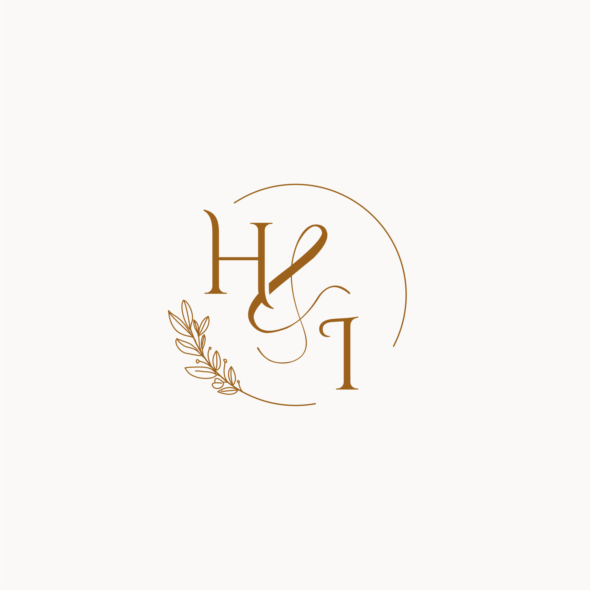 Hi Initial Wedding Monogram Logo 10254370 Vector Art At Vecteezy