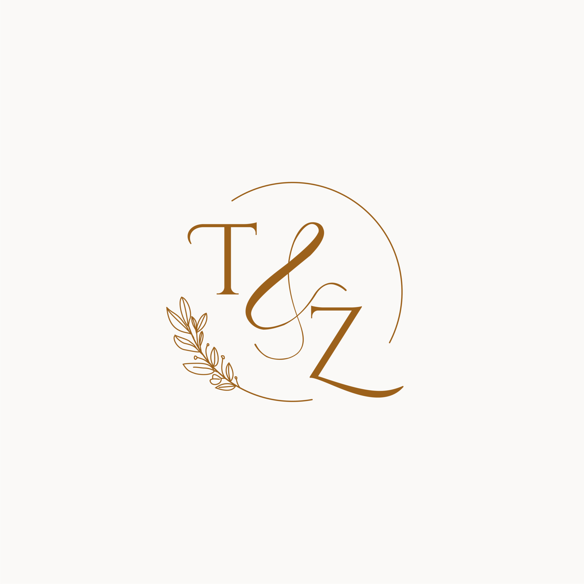 TZ initial wedding monogram logo 10255547 Vector Art at Vecteezy
