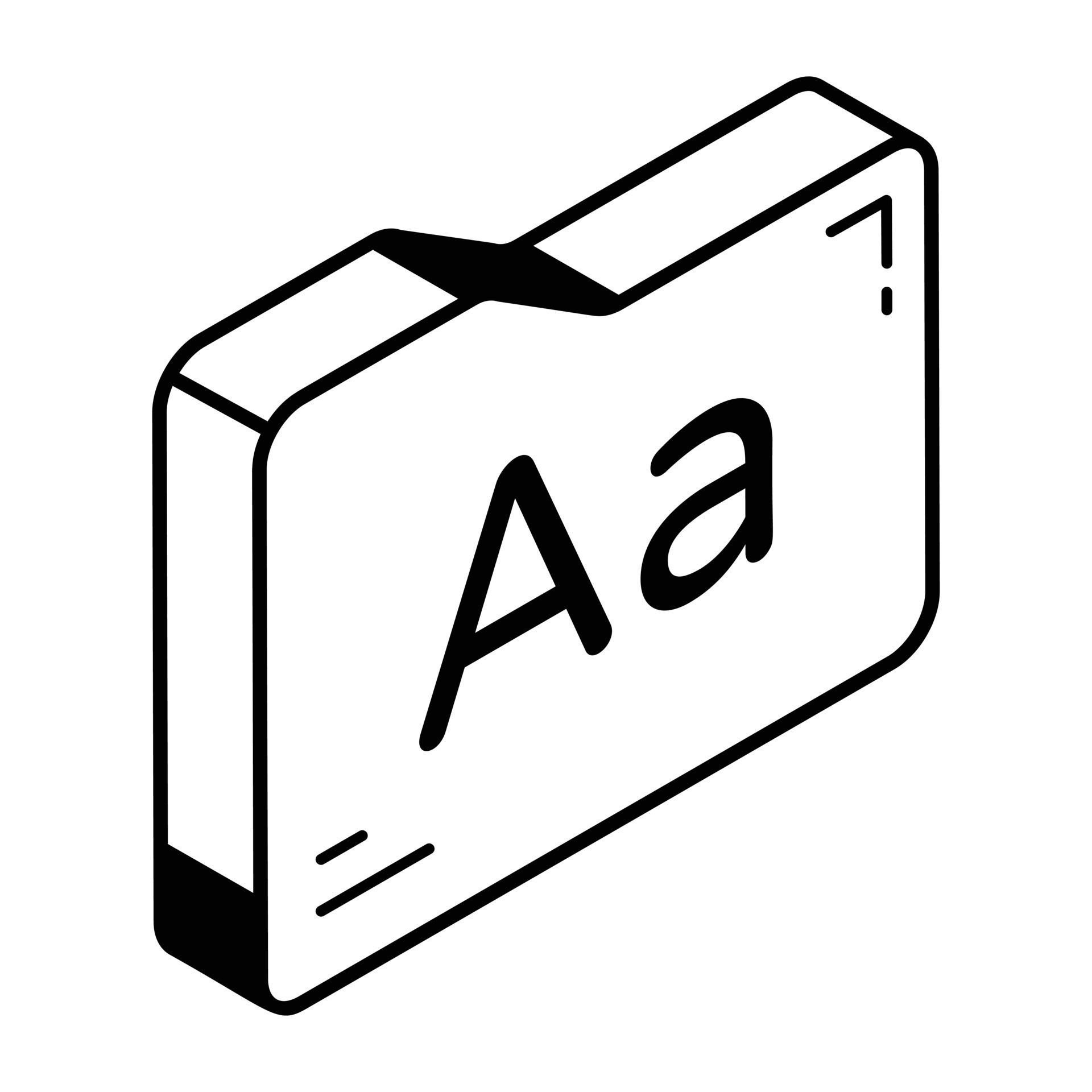 Trendy line isometric icon of web fonts 10255986 Vector Art at Vecteezy