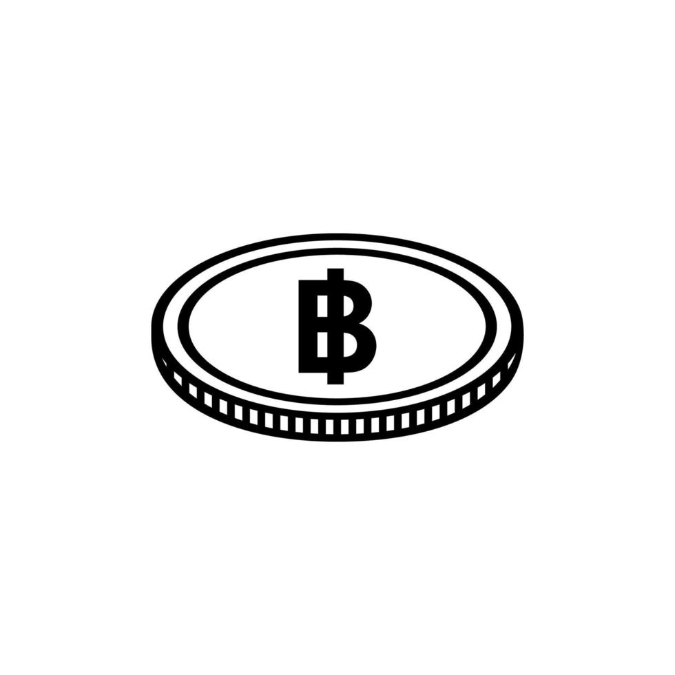 Thailand Currency Icon Symbol THB Baht Coins Vector Illustration thailand-currency-icon-symbol-thb-baht-coins-vector-illustration